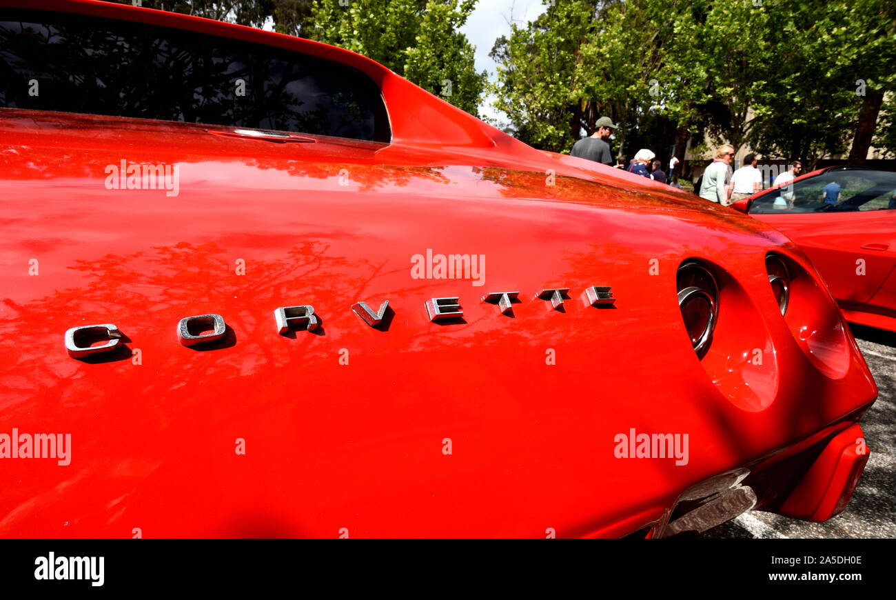 Chevrolet Corvette rear name plate Stock Photo - Alamy