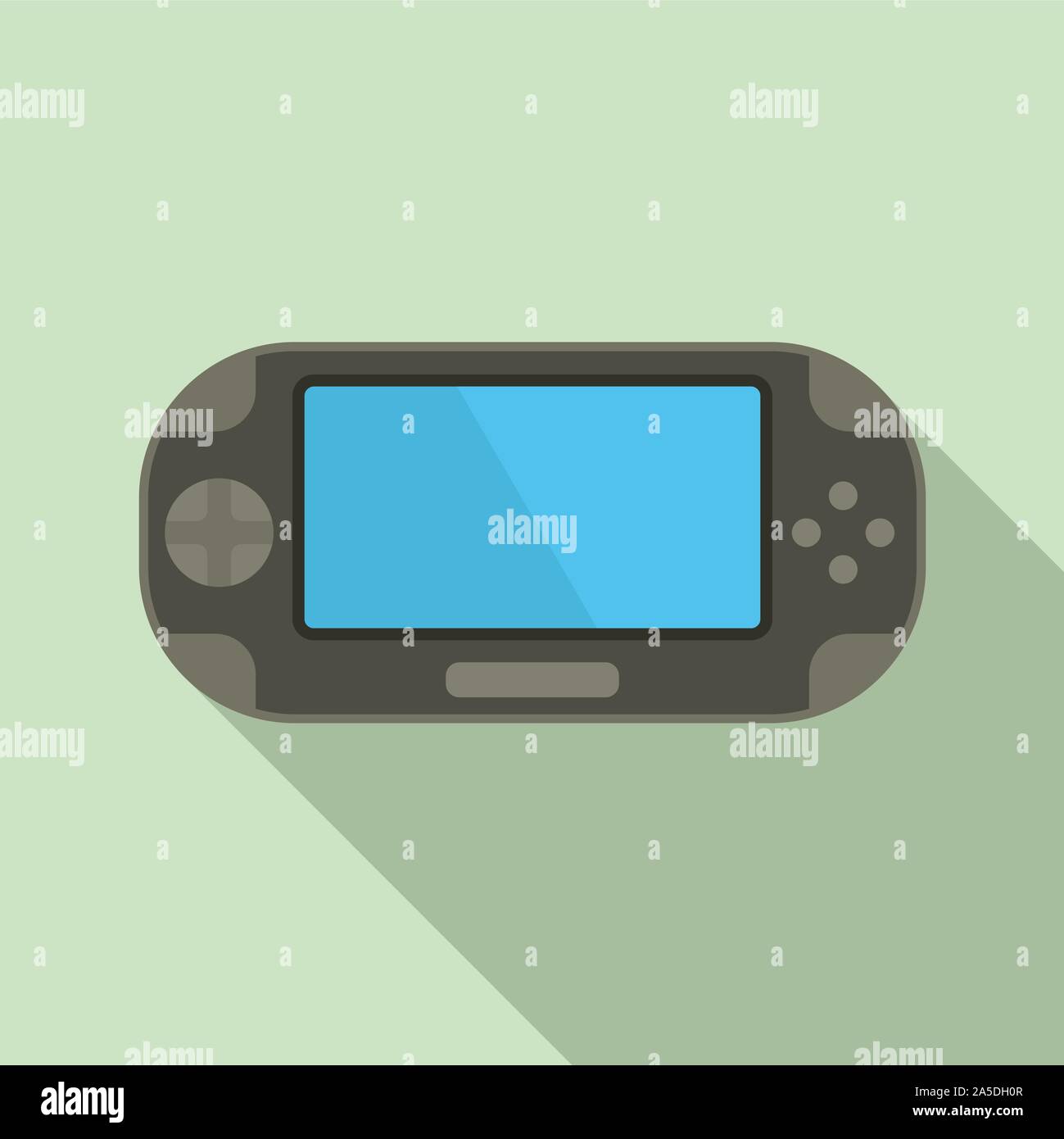 Portable color game console icon. Flat illustration of portable color ...