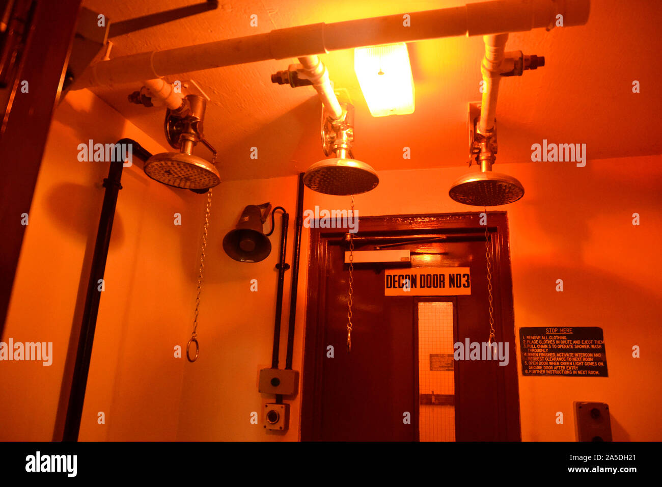 Nuclear decontamination shower hi-res stock photography and images - Alamy