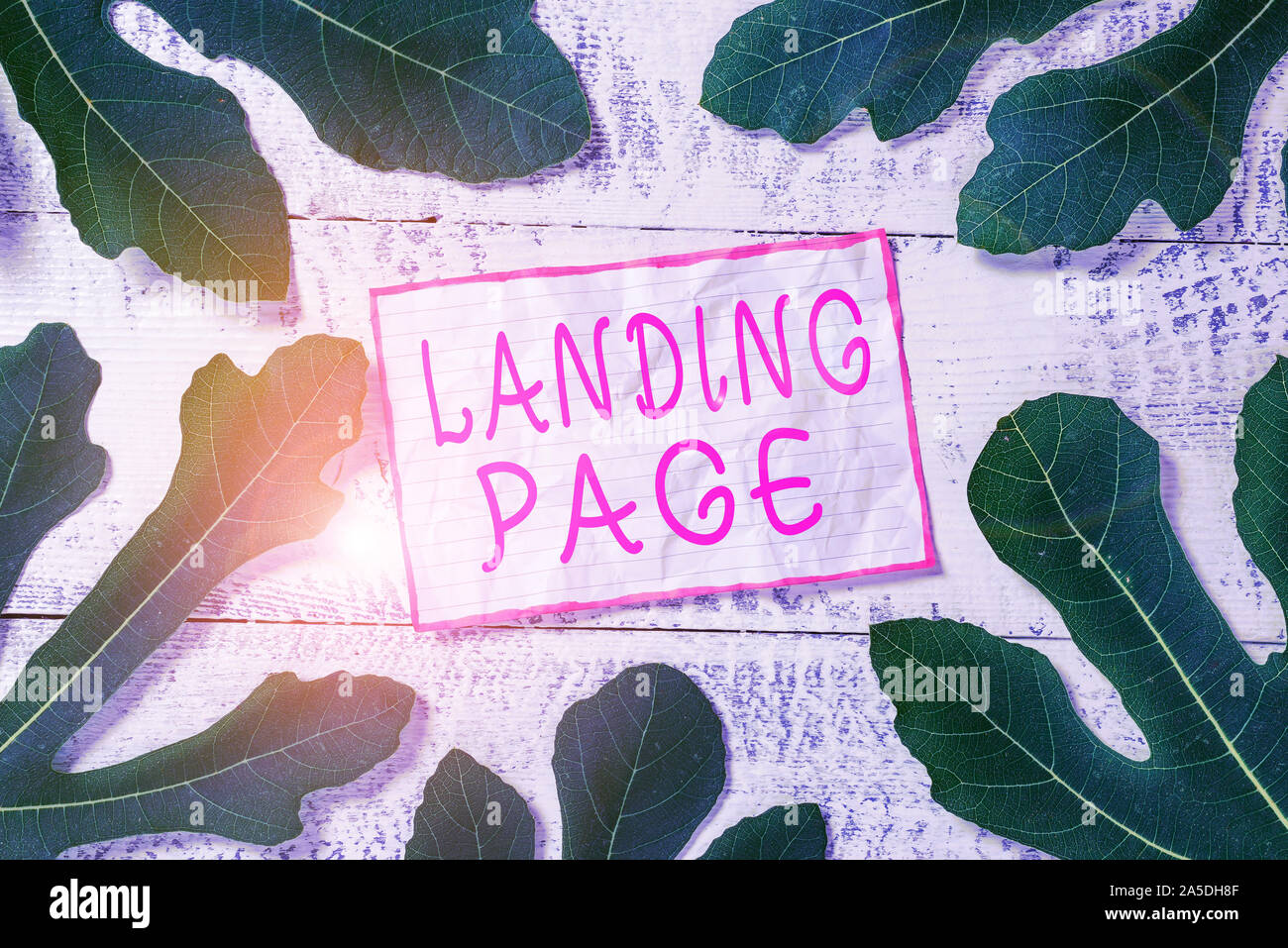 Handwriting text Landing Page. Conceptual photo Website accessed by ...
