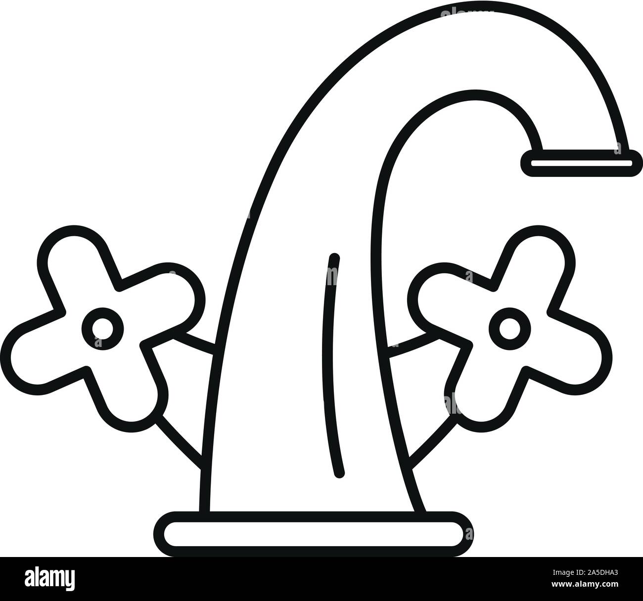 Old faucet icon. Outline old faucet vector icon for web design isolated ...