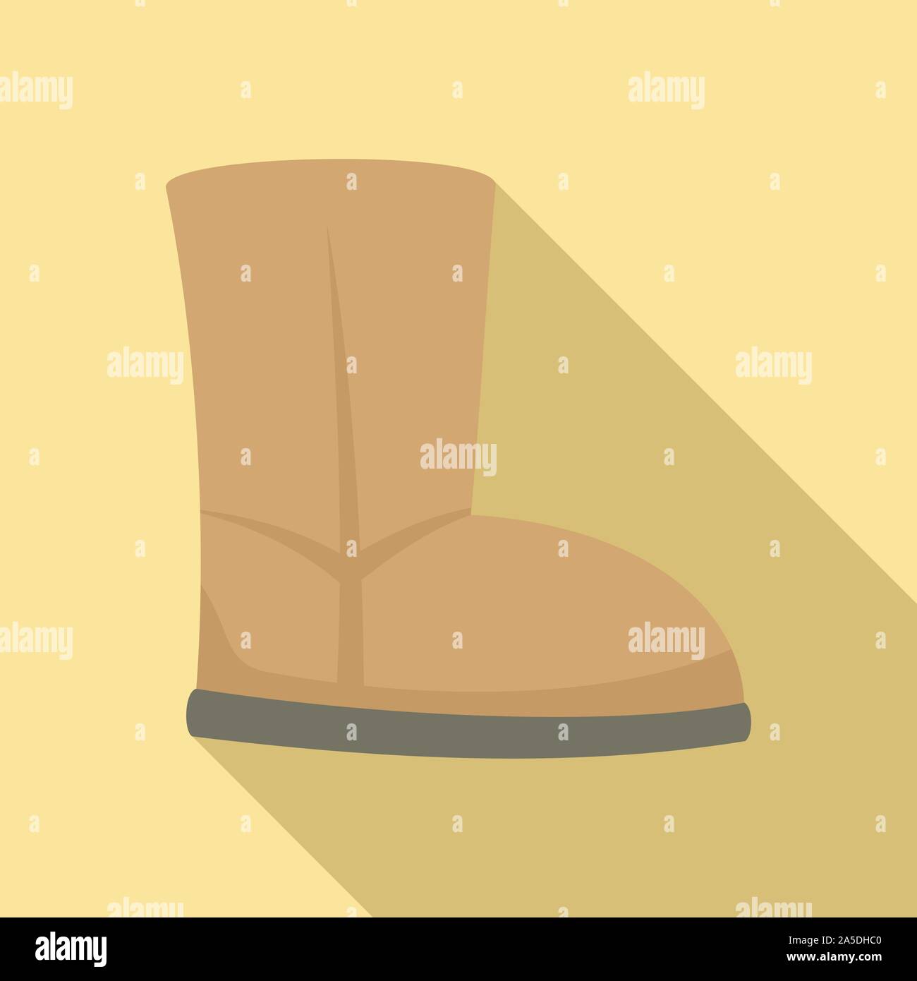 Retro ugg boot icon. Flat illustration of retro ugg boot vector icon ...