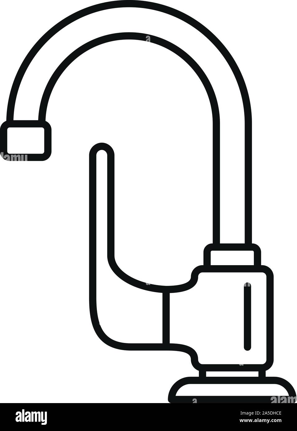 Closed faucet icon. Outline closed faucet vector icon for web design ...
