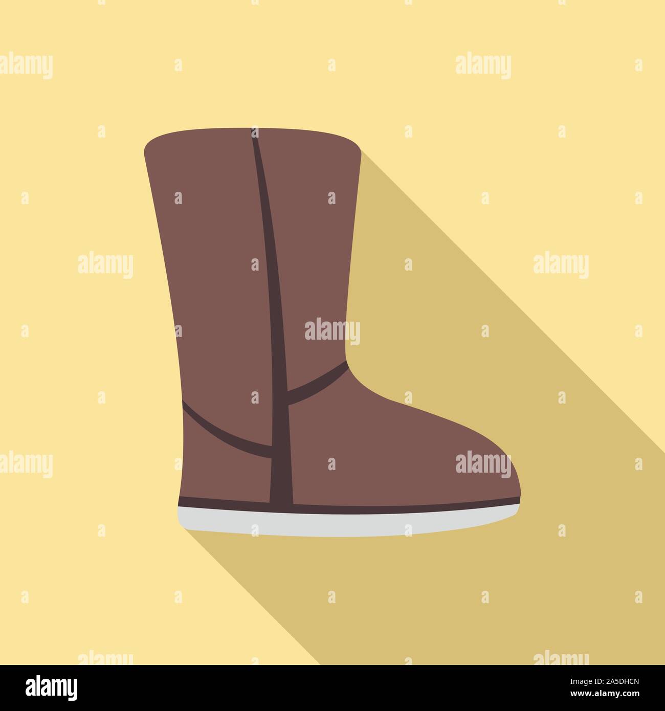 Ugg boot icon. Flat illustration of ugg boot vector icon for web design ...