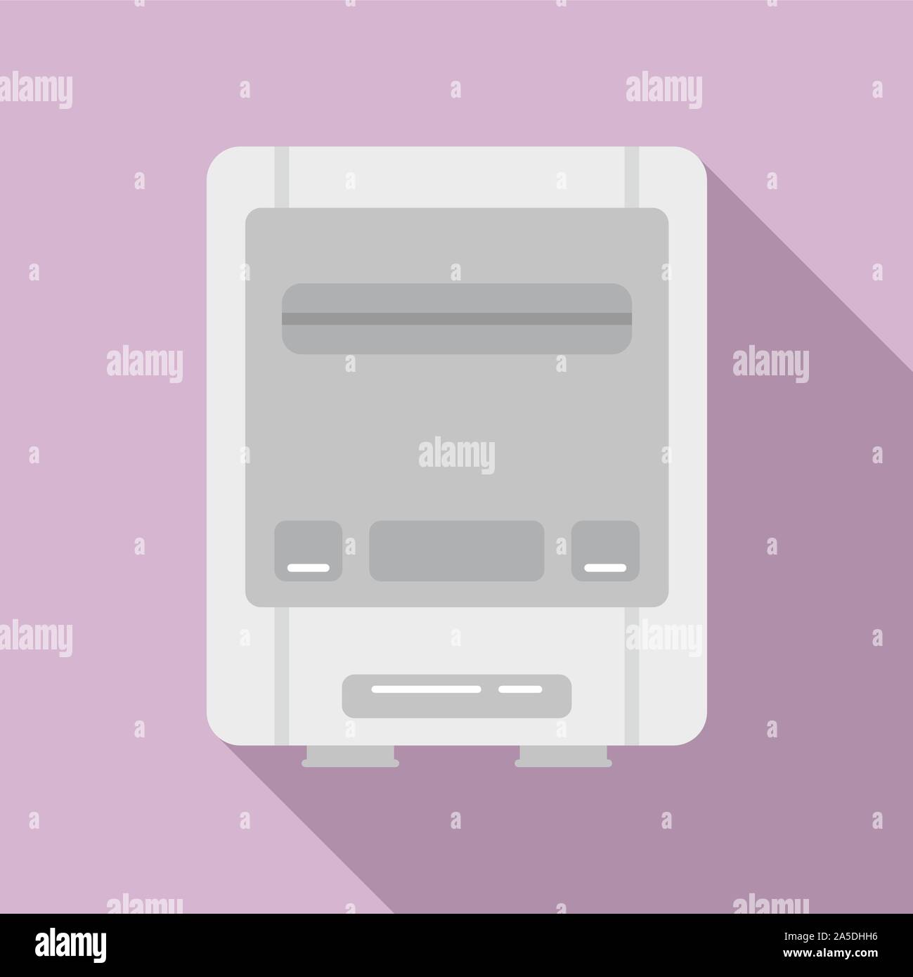 Grey console icon. Flat illustration of grey console vector icon for ...