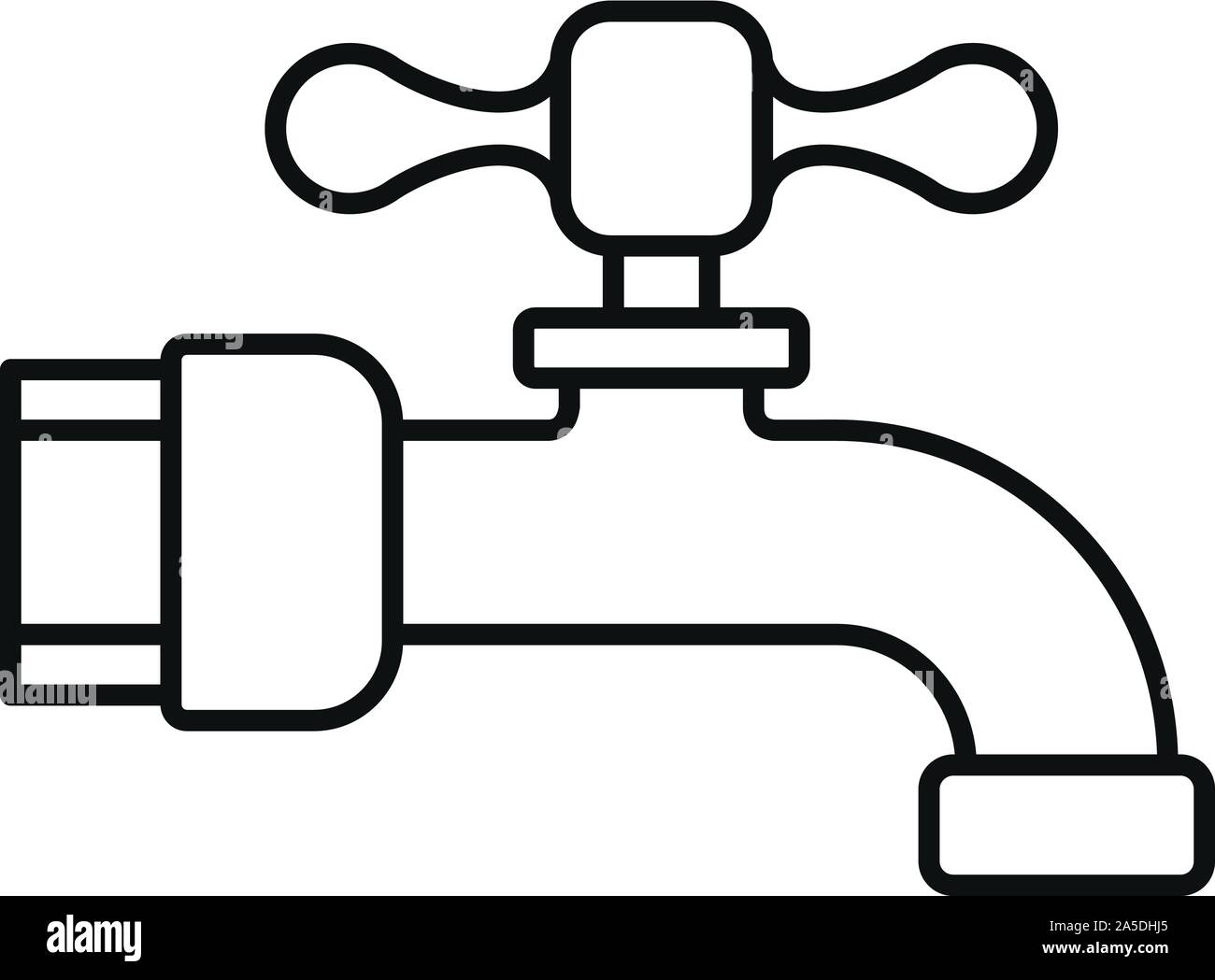 Broken faucet icon. Outline broken faucet vector icon for web design ...