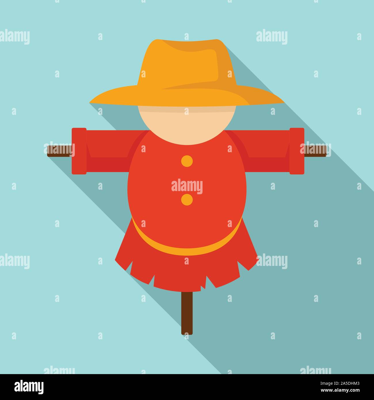 Decoration scarecrow icon. Flat illustration of decoration scarecrow ...