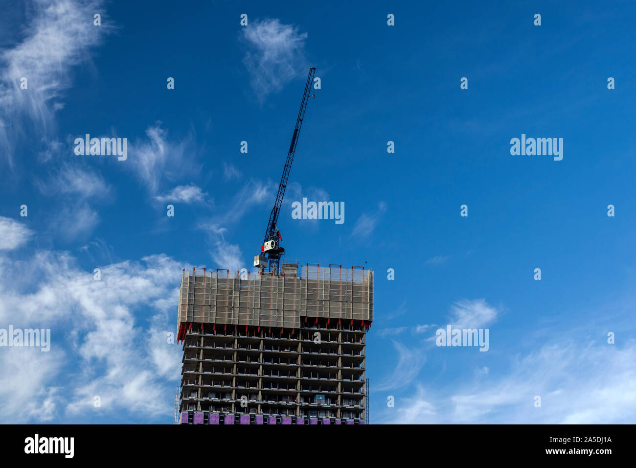 New high rises under construction at City Road, Manchester Stock Photo ...