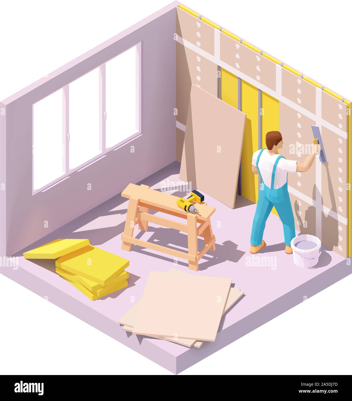 Gypsum industry Stock Vector Images - Alamy