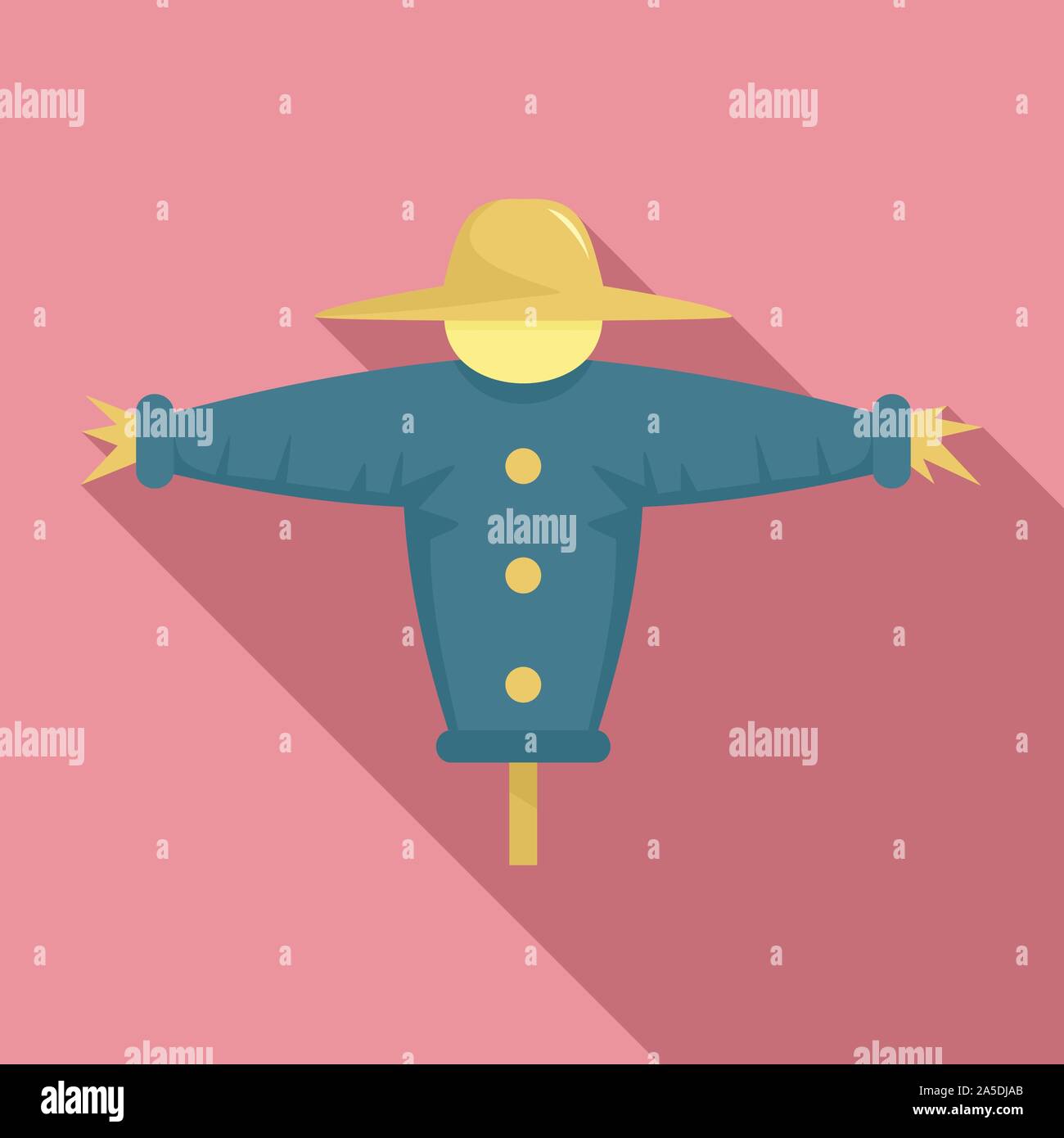 Scarecrow hat icon. Flat illustration of scarecrow hat vector icon for ...