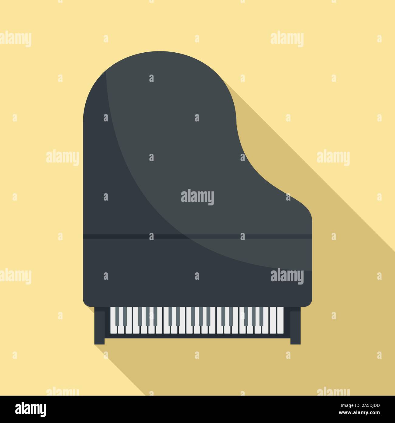 New grand piano icon. Flat illustration of new grand piano vector icon ...