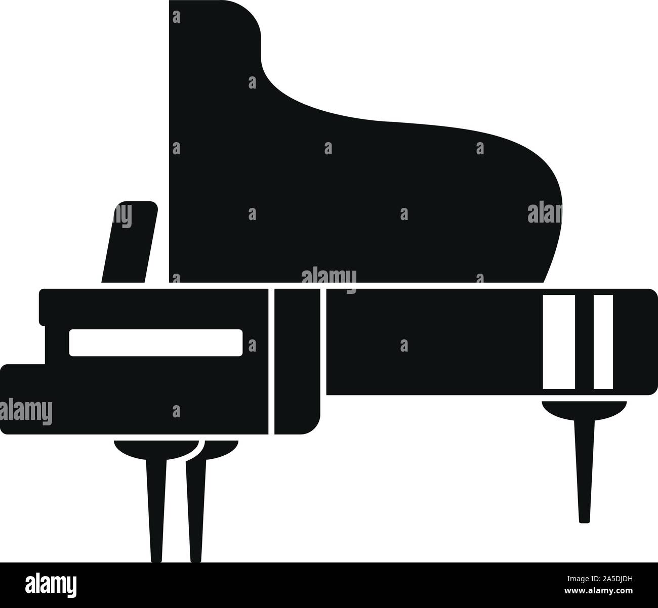Concert grand piano icon. Simple illustration of concert grand piano ...