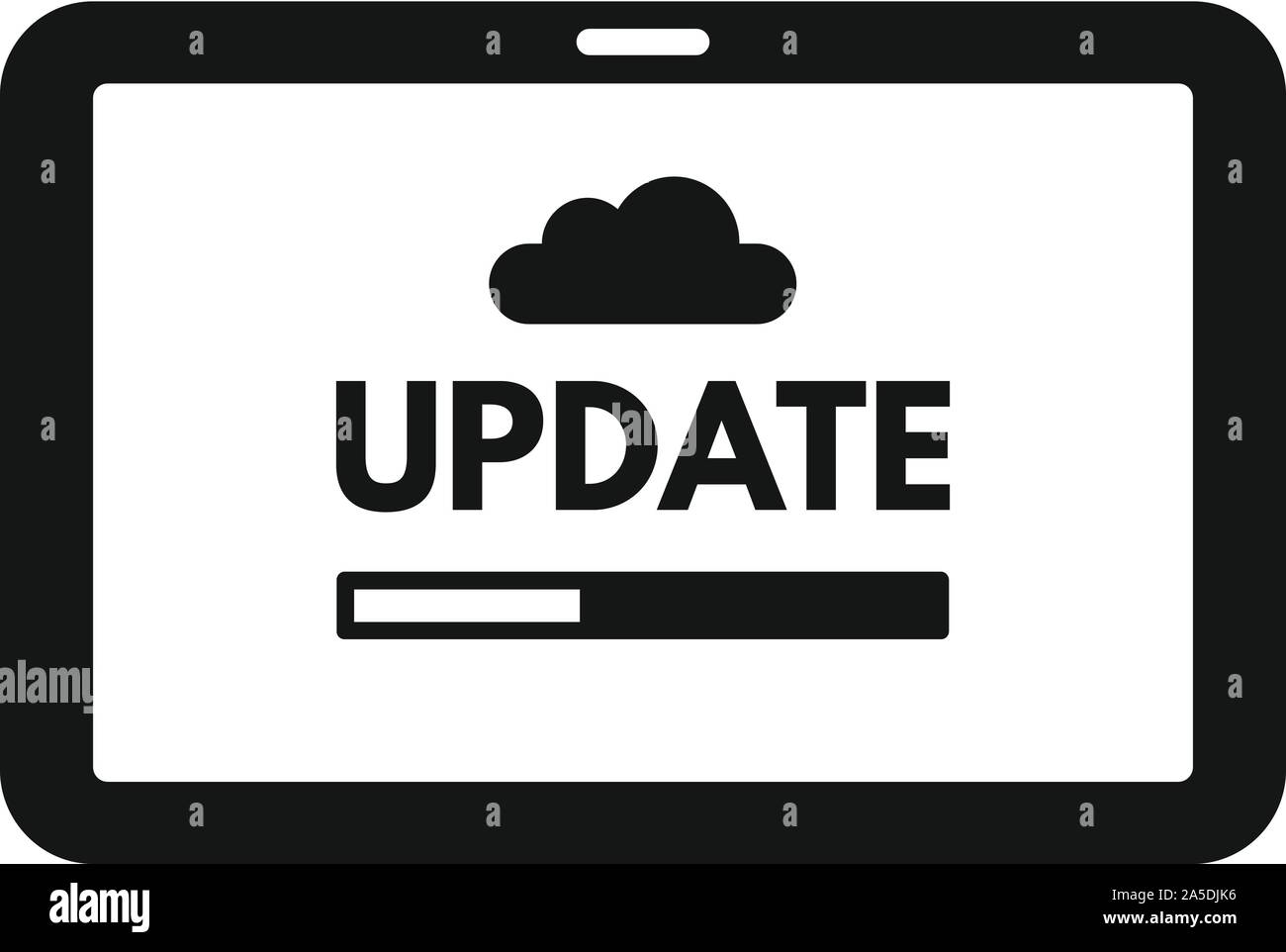 Tablet update icon. Simple illustration of tablet update vector icon ...