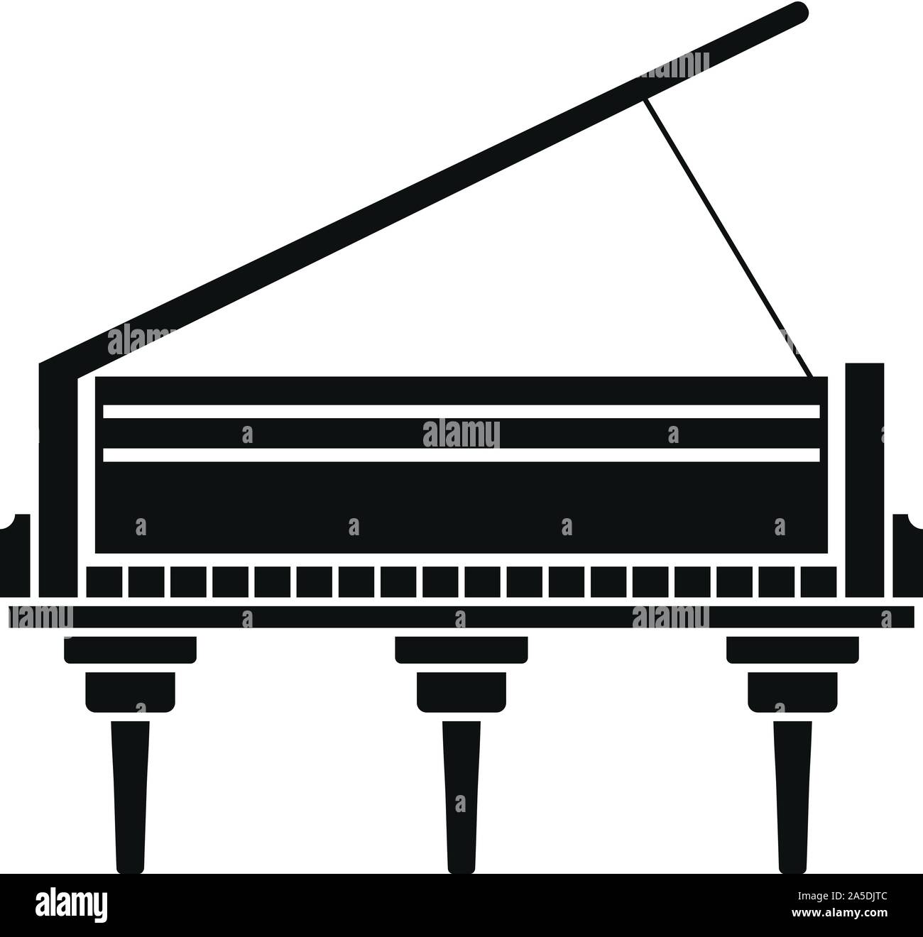 Classic grand piano icon. Simple illustration of classic grand piano ...
