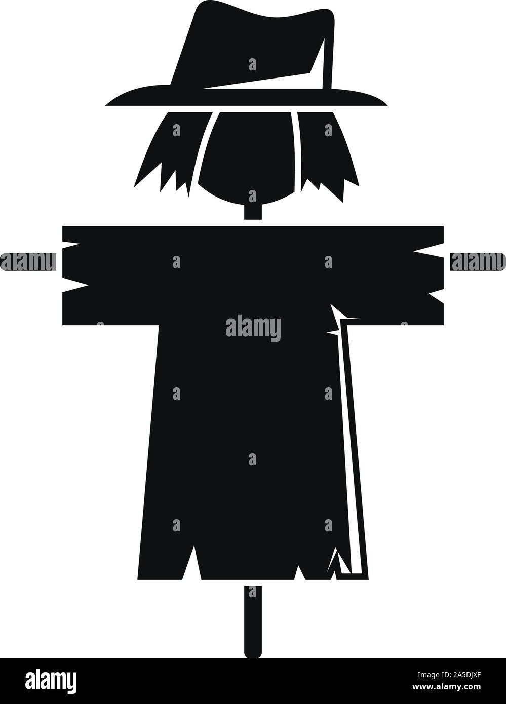 Cute scarecrow icon. Simple illustration of cute scarecrow vector icon ...