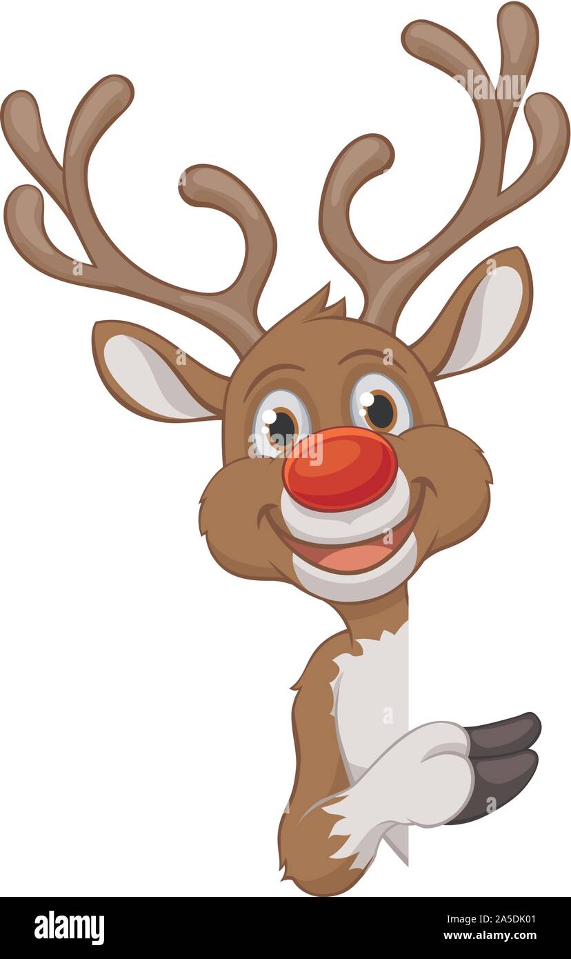 Christmas Reindeer Cartoon Character Stock Vector Image & Art - Alamy