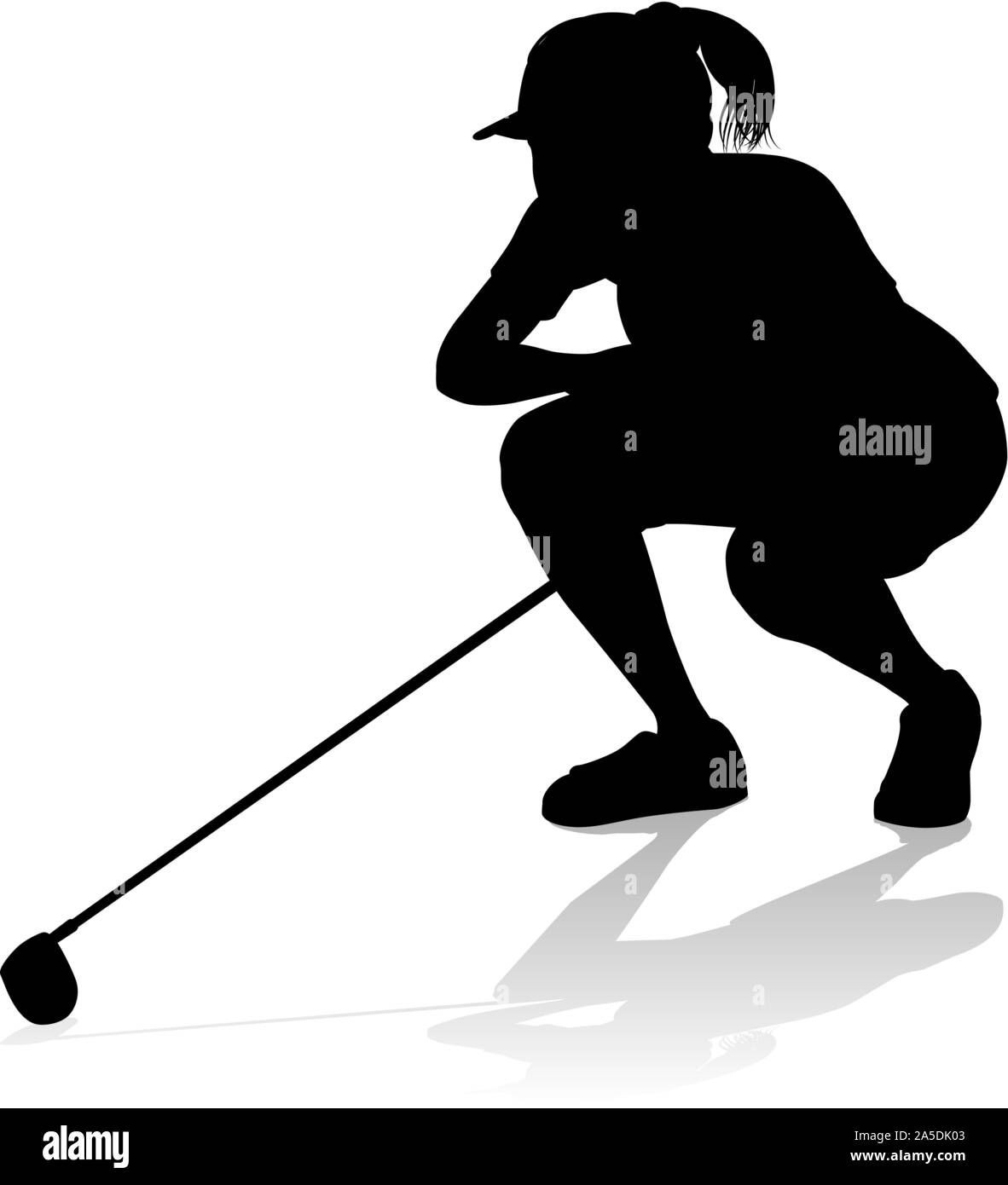 Female golfer icon hi-res stock photography and images - Alamy