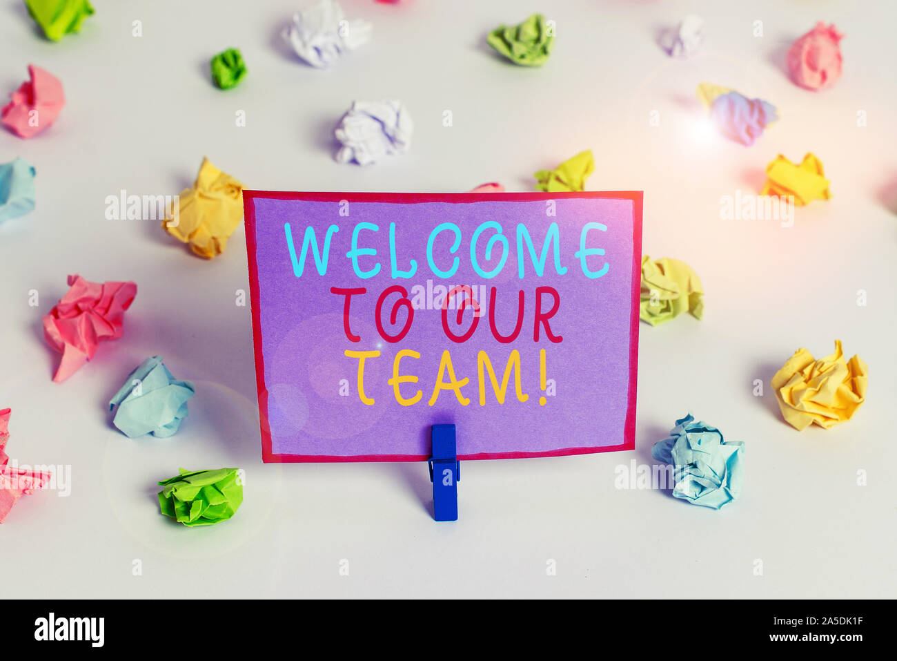 Writing note showing Welcome To Our Team. Business concept for ...