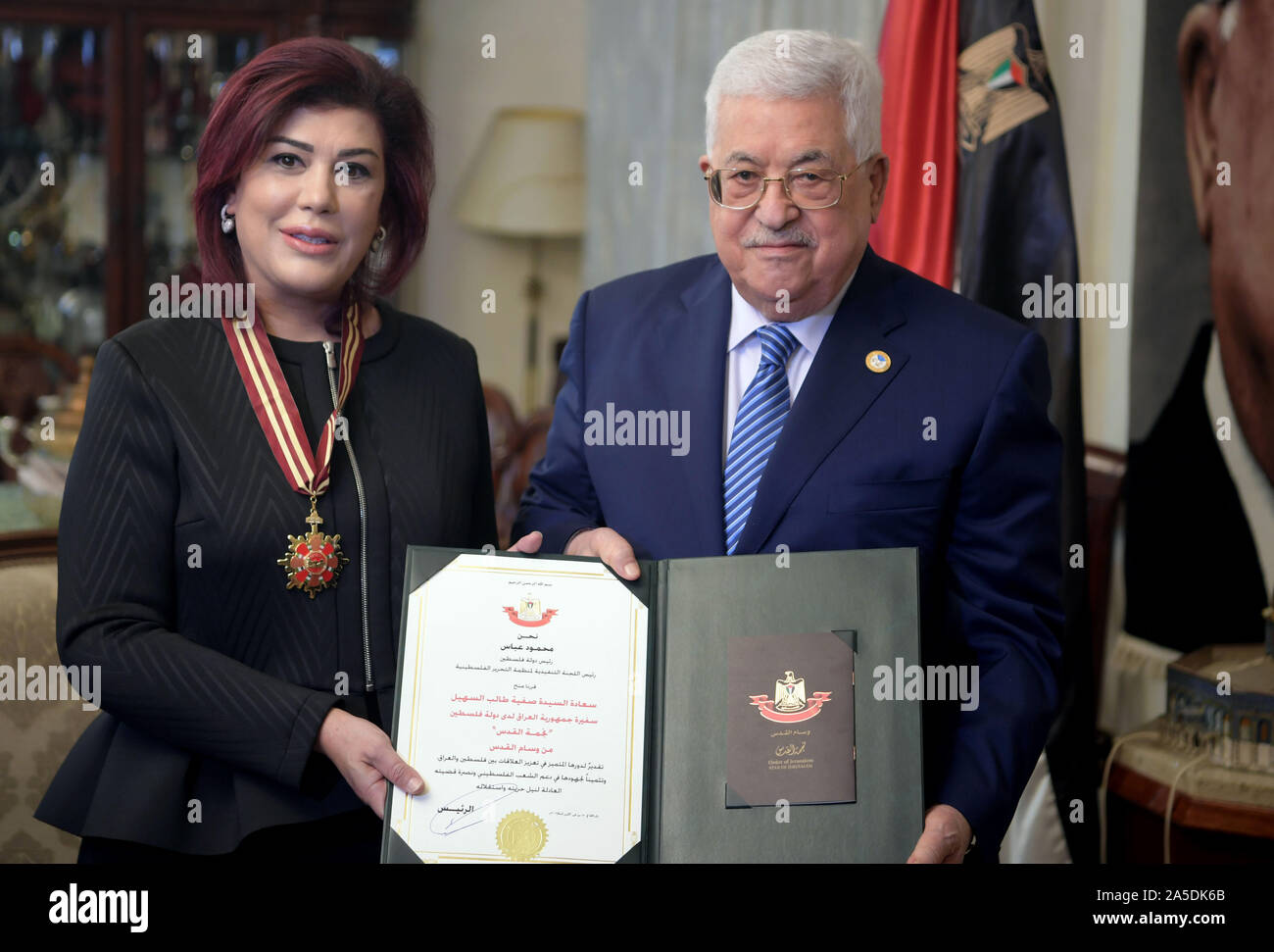 Amman, Amman, Jordan. 20th Oct, 2019. Palestinian President Mahmoud ...