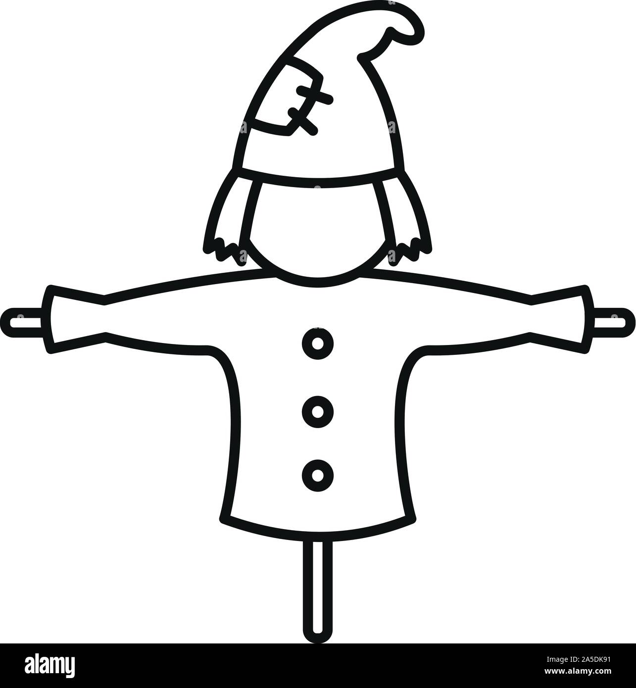 Simple Scarecrow Clip Art Black And White