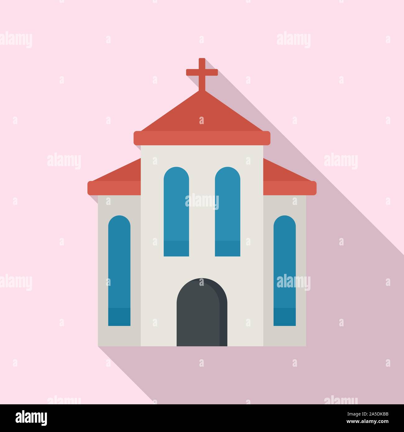 Architecture church icon. Flat illustration of architecture church ...