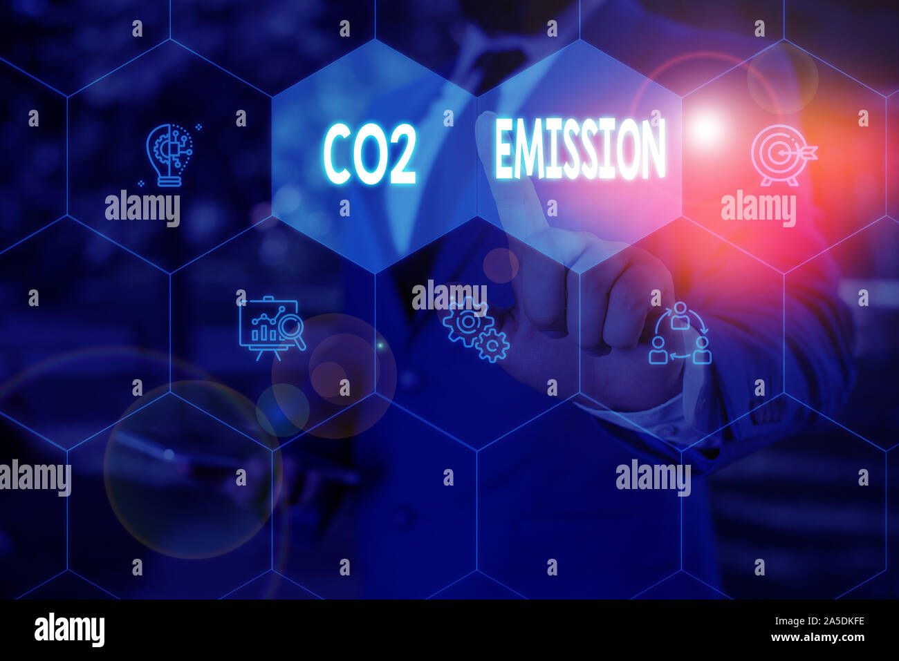 Word writing text Co2 Emission. Business photo showcasing Releasing of ...