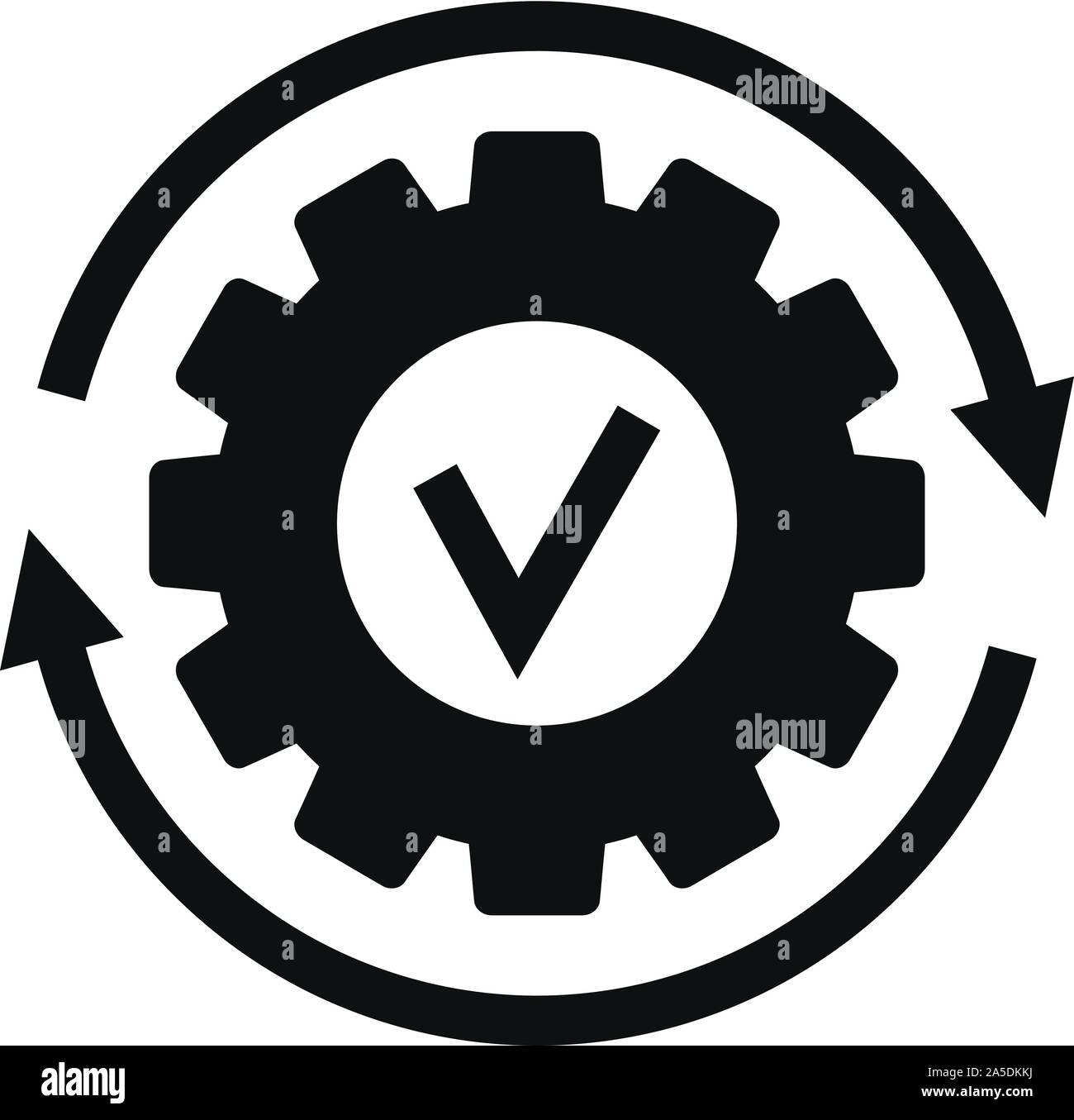 Gear wheel update icon. Simple illustration of gear wheel update vector ...