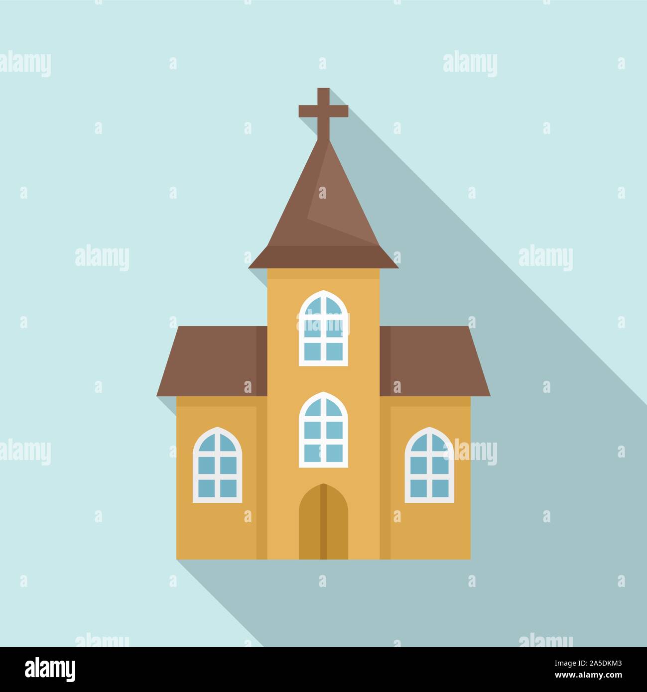 Window church icon. Flat illustration of window church vector icon for ...