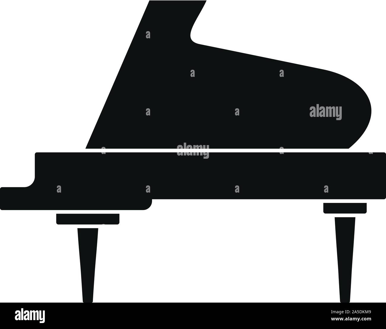 Grand piano instrument icon. Simple illustration of grand piano ...