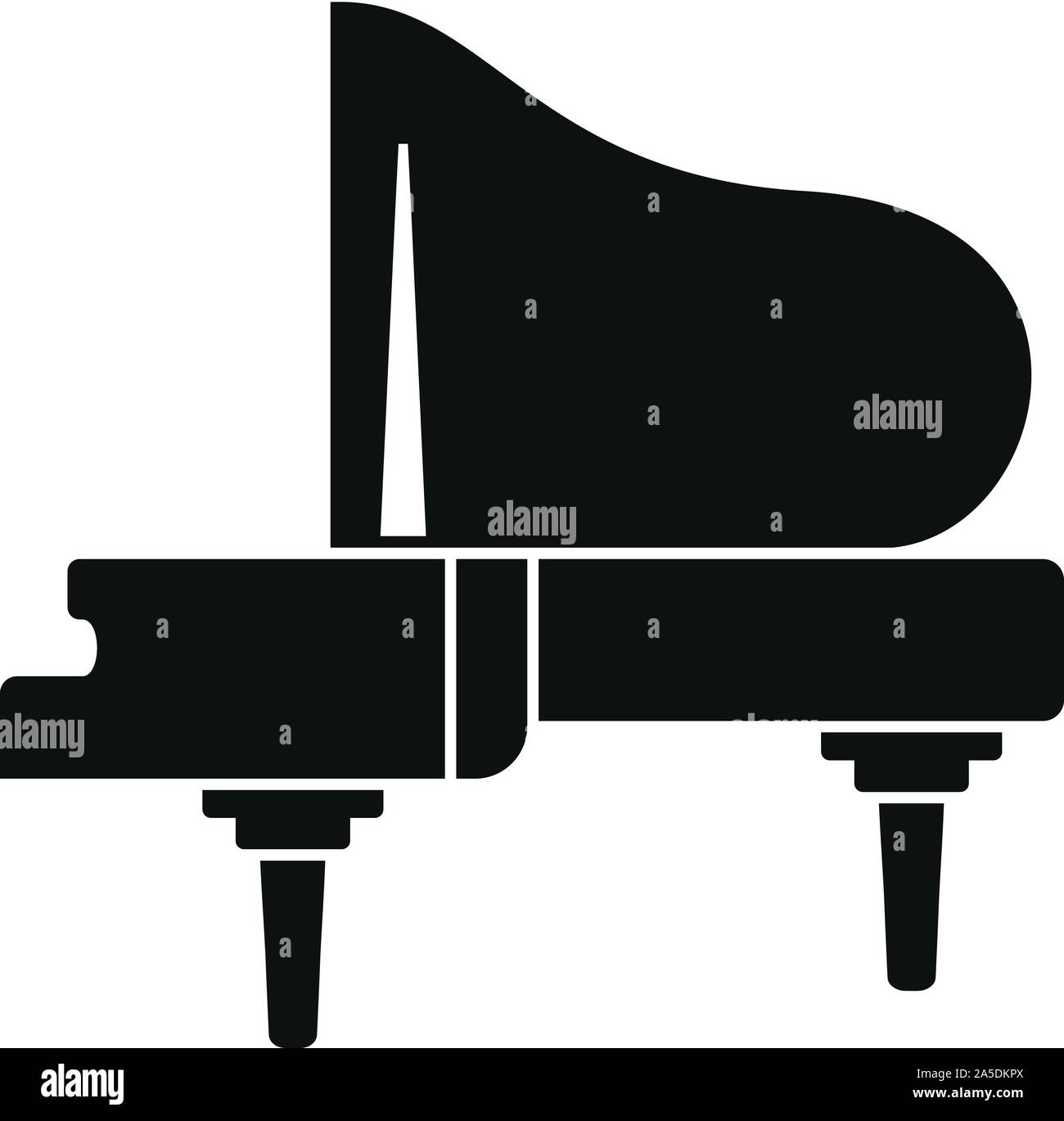 Music grand piano icon. Simple illustration of music grand piano vector ...