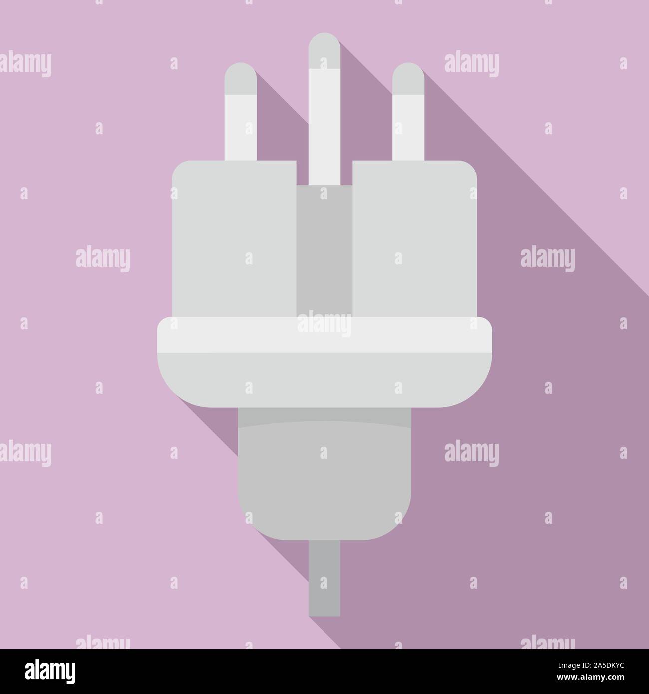 Electric wire plug icon. Flat illustration of electric wire plug vector ...