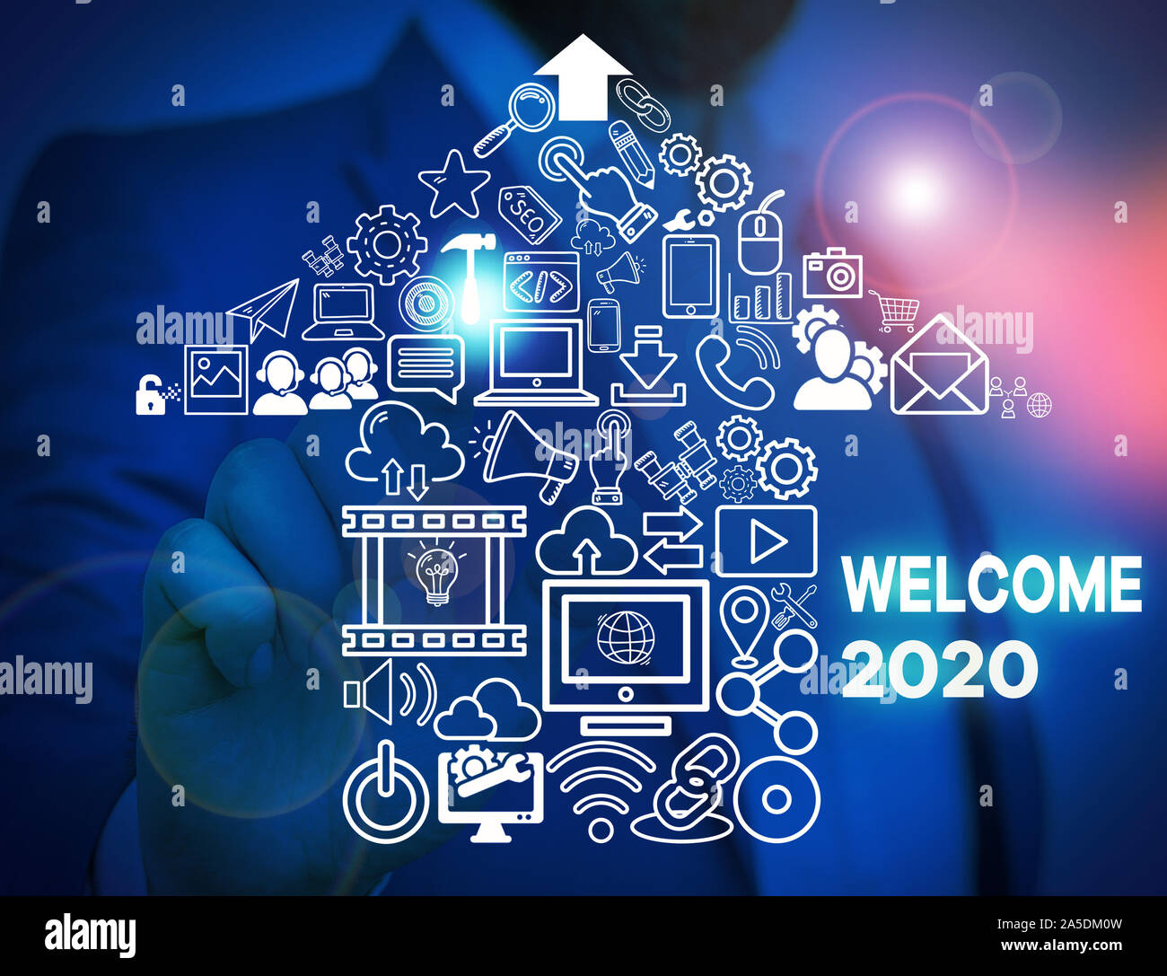Word writing text Welcome 2020. Business photo showcasing New Year ...