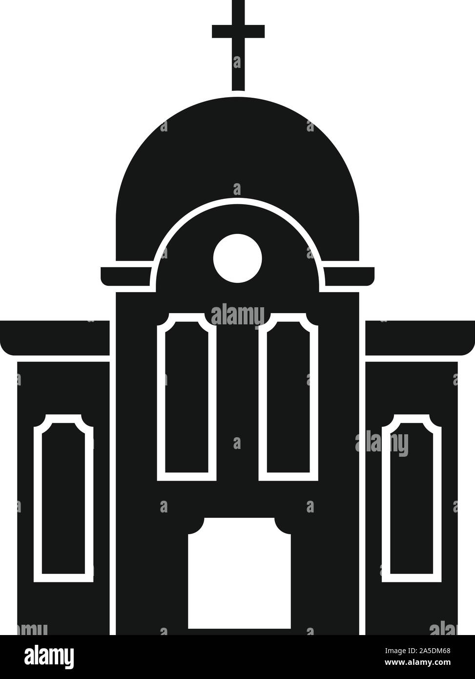 Christian church icon. Simple illustration of christian church vector ...