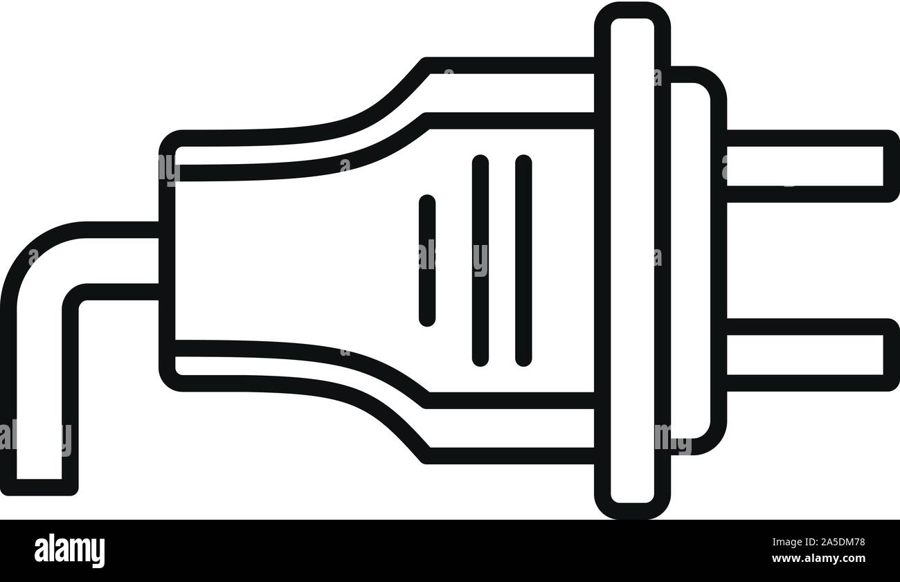 Us plug icon. Outline us plug vector icon for web design isolated on ...