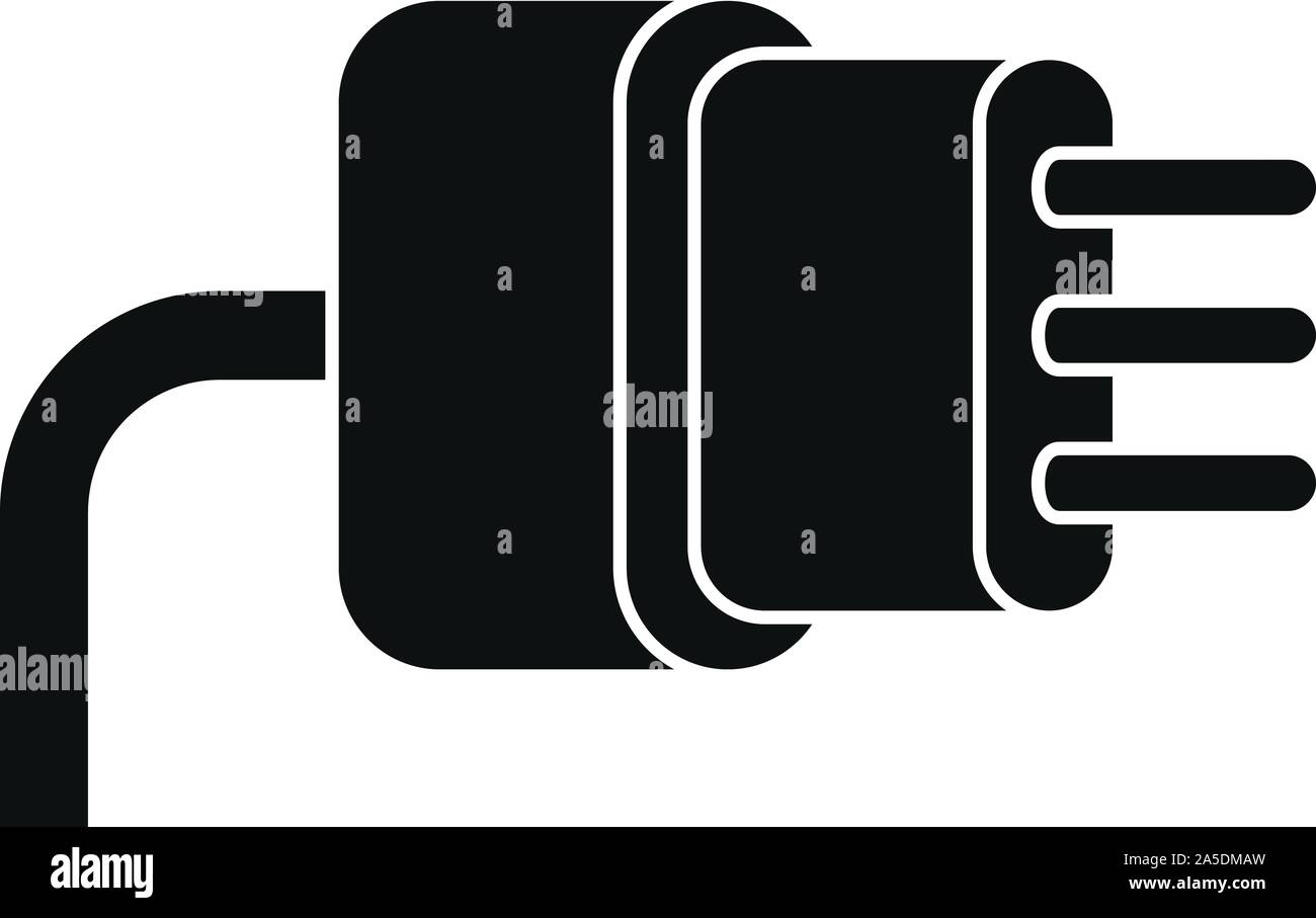 Device electric plug icon. Simple illustration of device electric plug ...