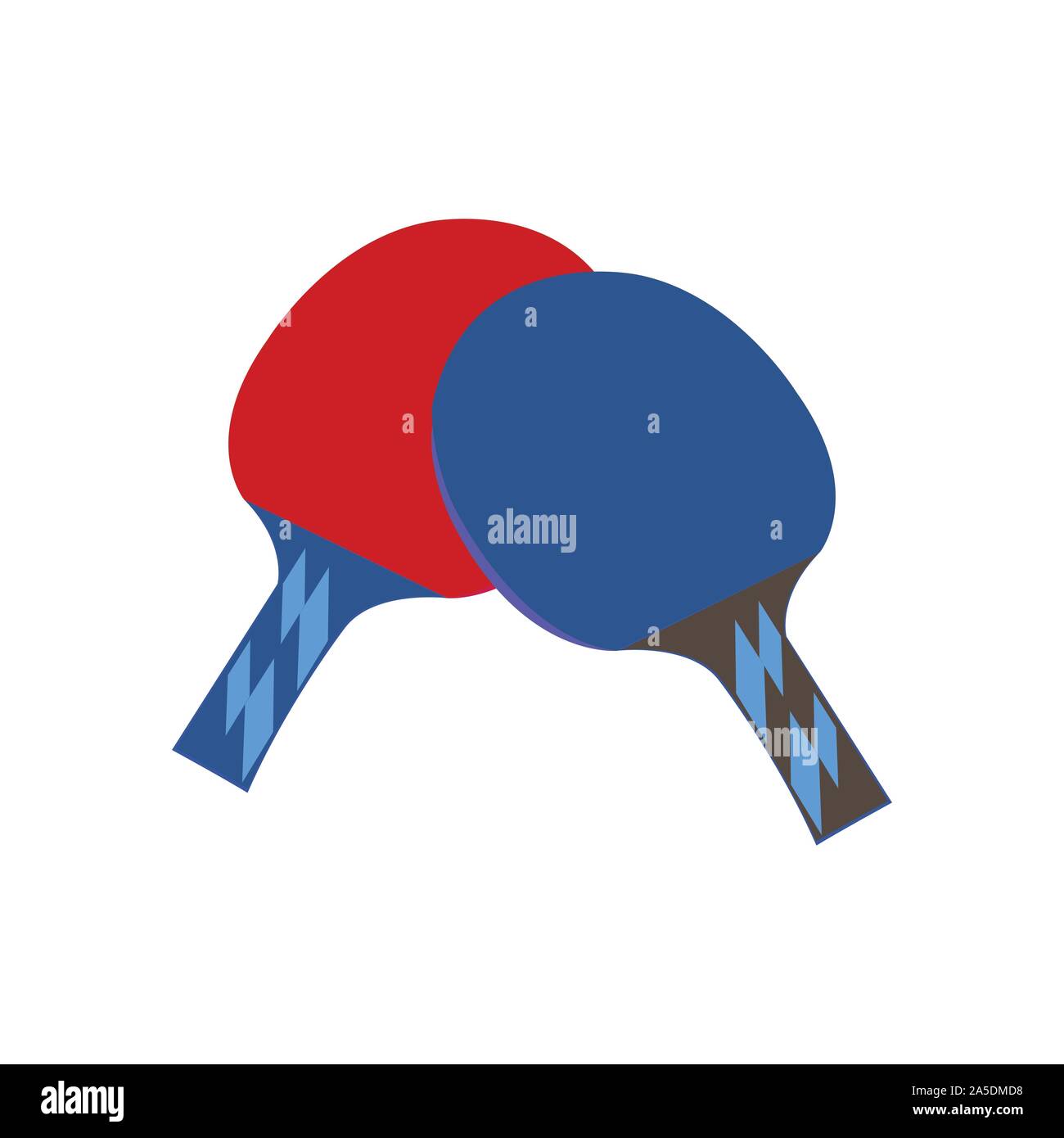 Blue and red ping pong paddles with cool handles Stock Vector Image ...