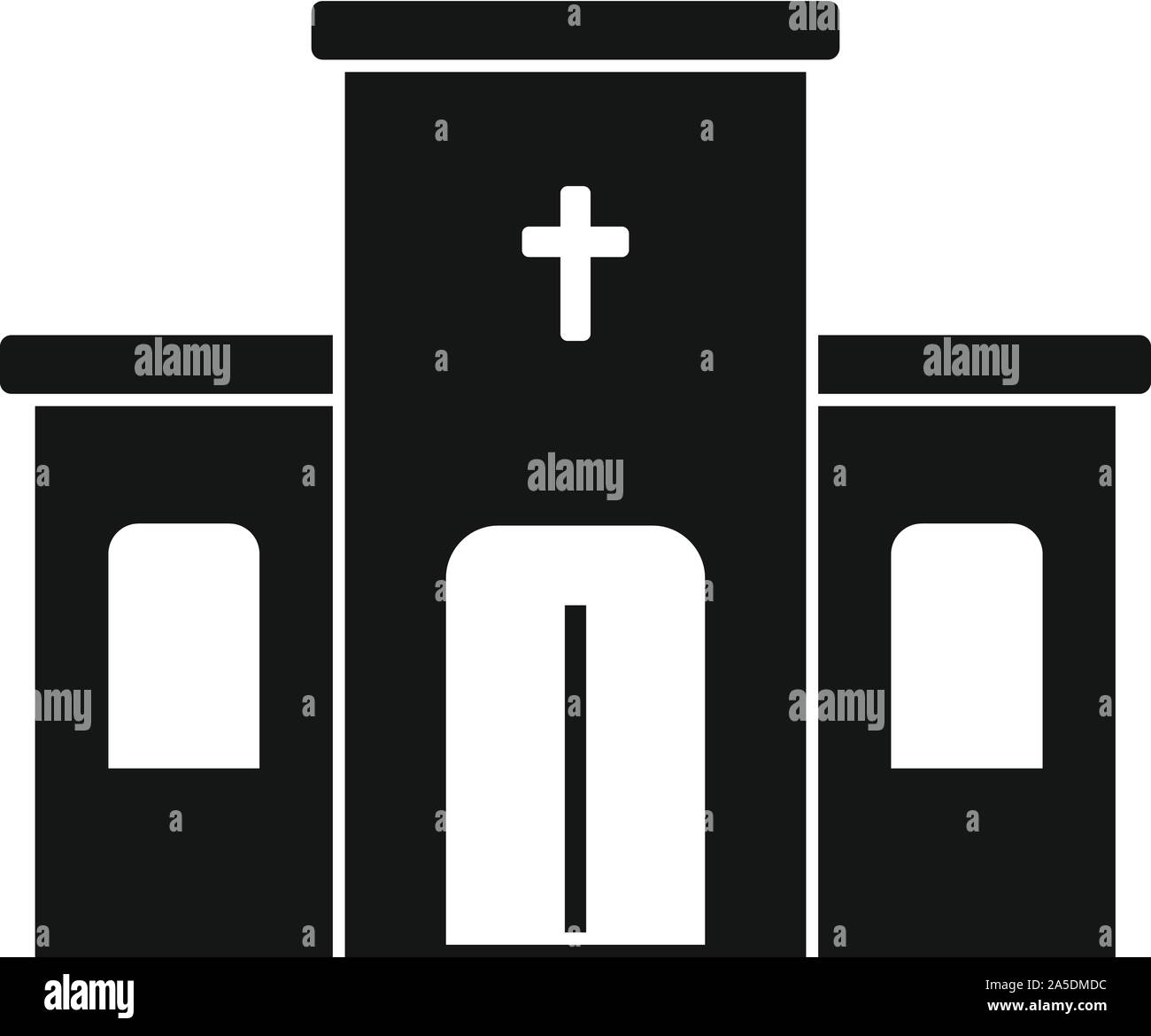 Catholic church icon. Simple illustration of catholic church vector ...