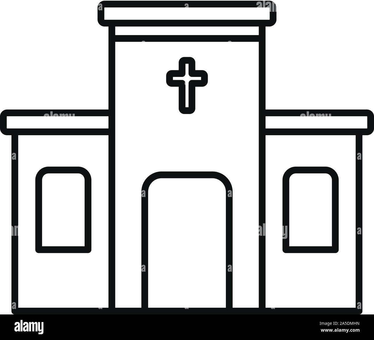 Architecture church icon. Outline architecture church vector icon for ...