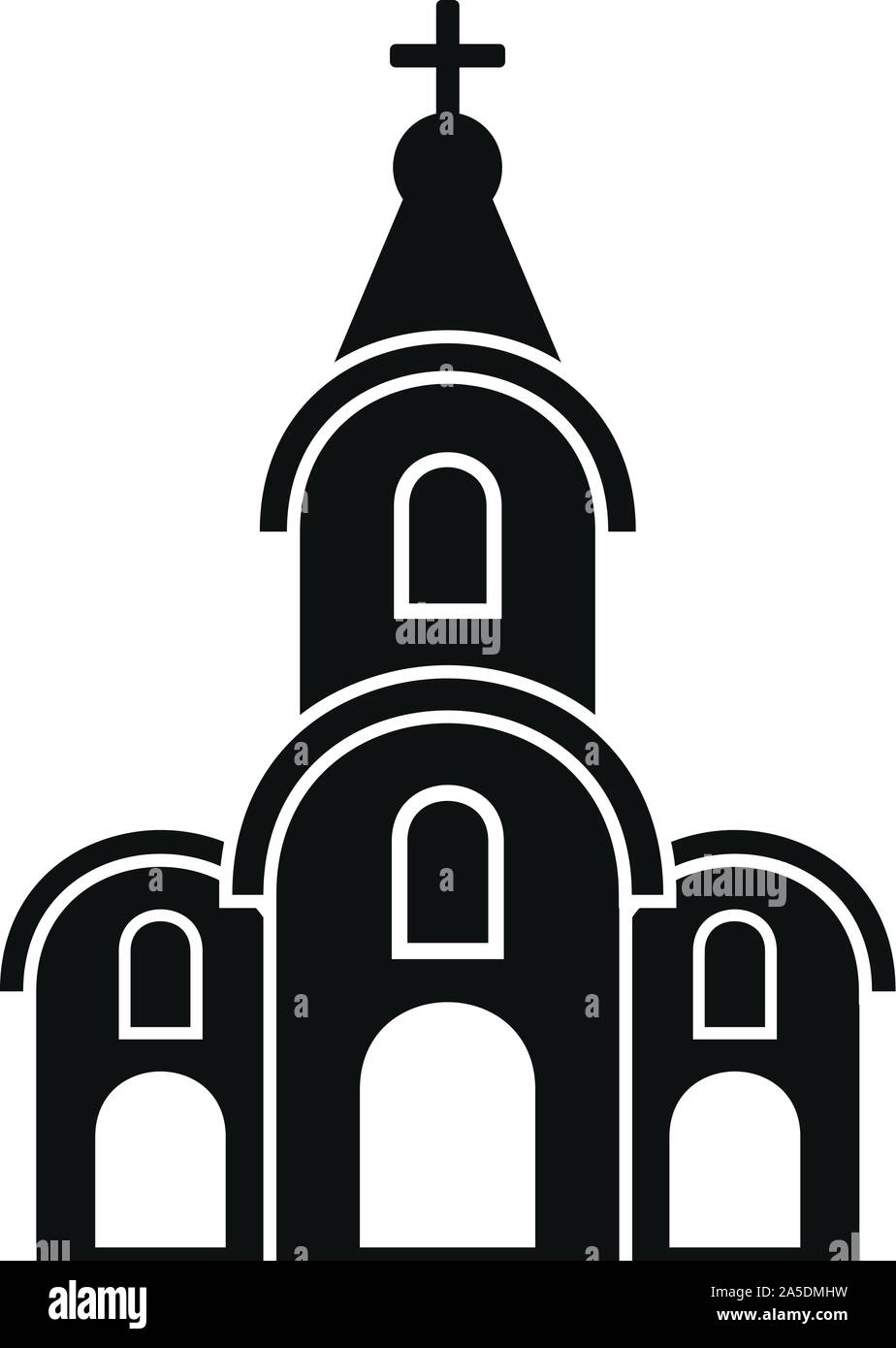 Architecture church icon. Simple illustration of architecture church ...