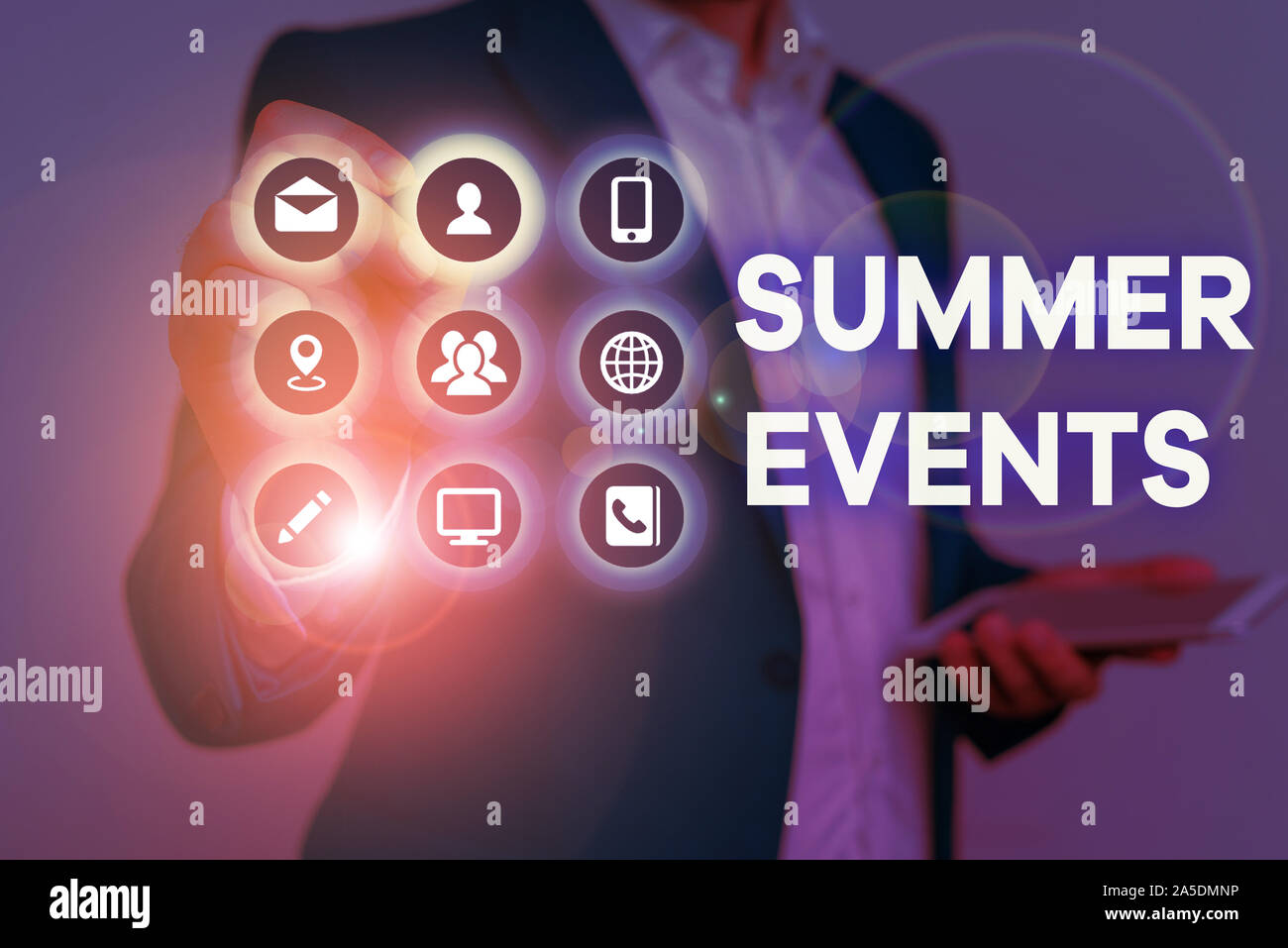 Conceptual hand writing showing Summer Events. Concept meaning ...