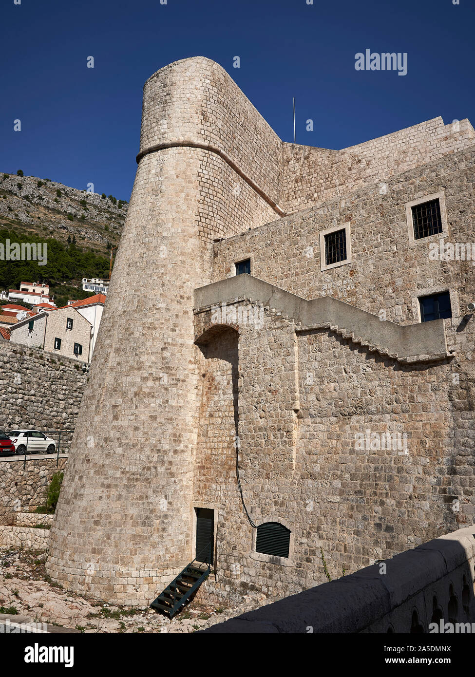 Revelin Fort in city walls at Dubrovnik, Old City, Croatia Stock Photo ...