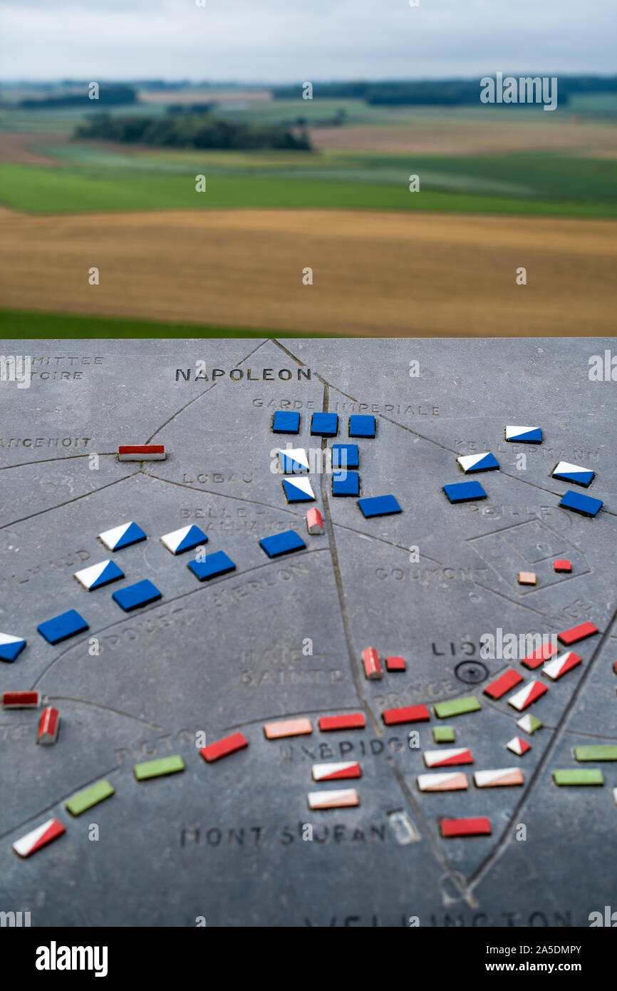 Battle of waterloo map hi-res stock photography and images - Alamy