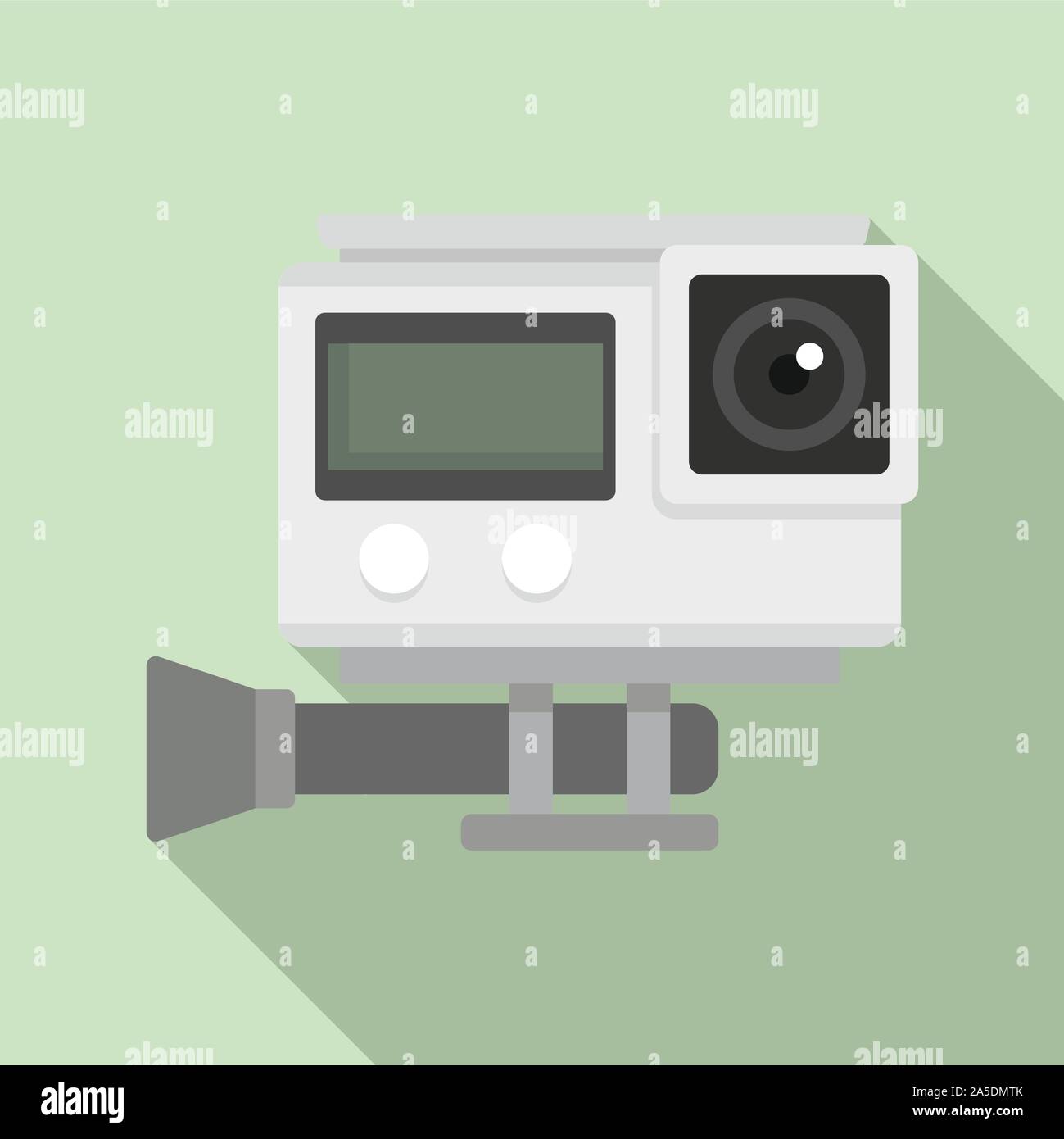 Digital action camera icon. Flat illustration of digital action camera ...