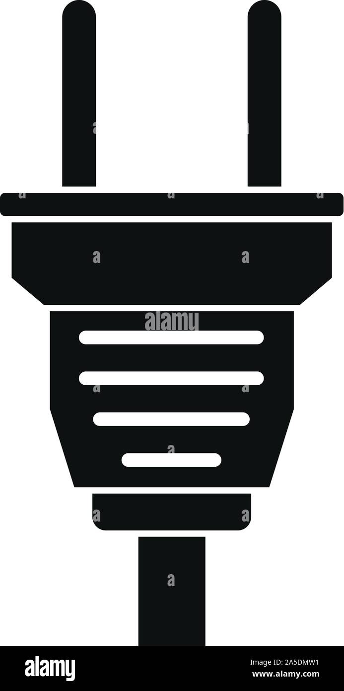 Wire plug icon. Simple illustration of wire plug vector icon for web ...