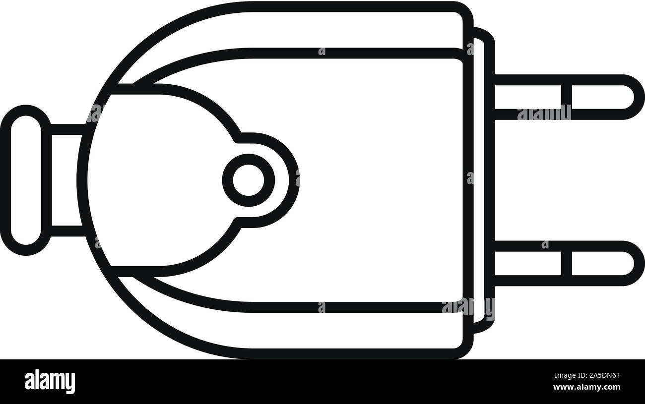 House electric plug icon. Outline house electric plug vector icon for ...