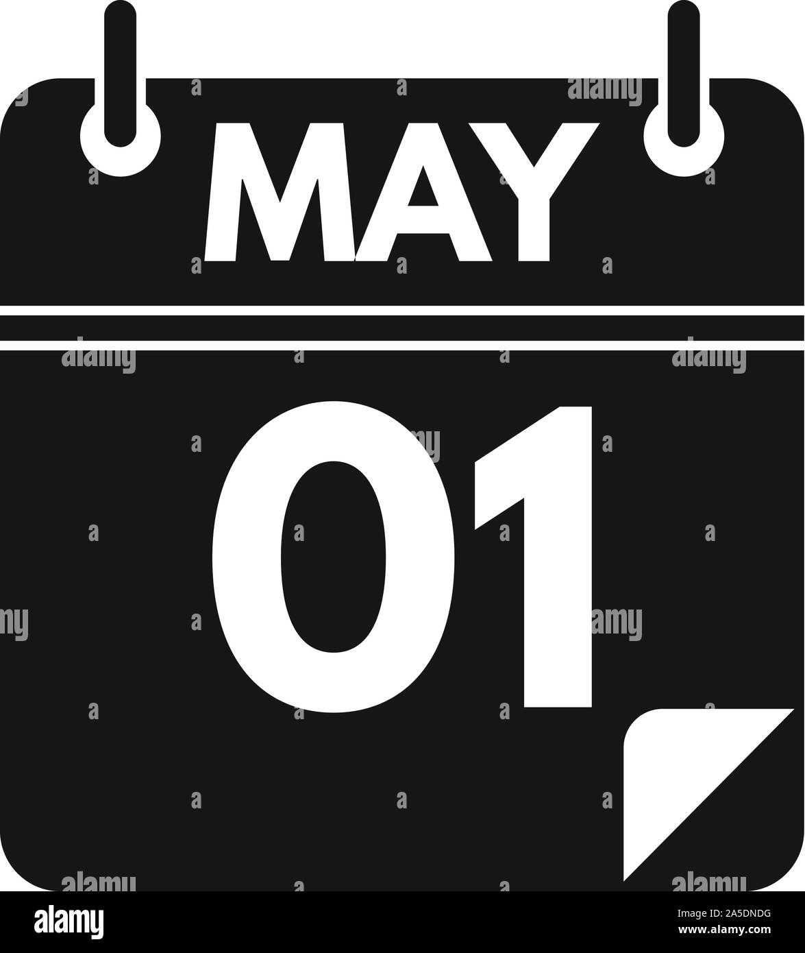 May calendar icon. Simple illustration of may calendar vector icon for ...