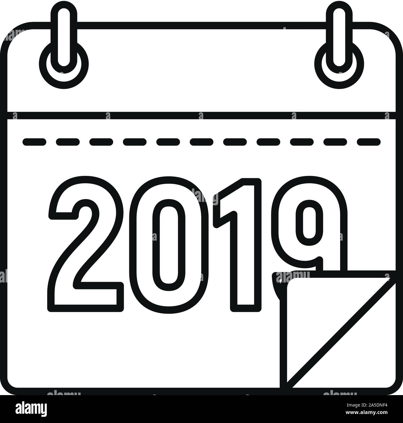 Calendar icon. Outline calendar vector icon for web design isolated on ...