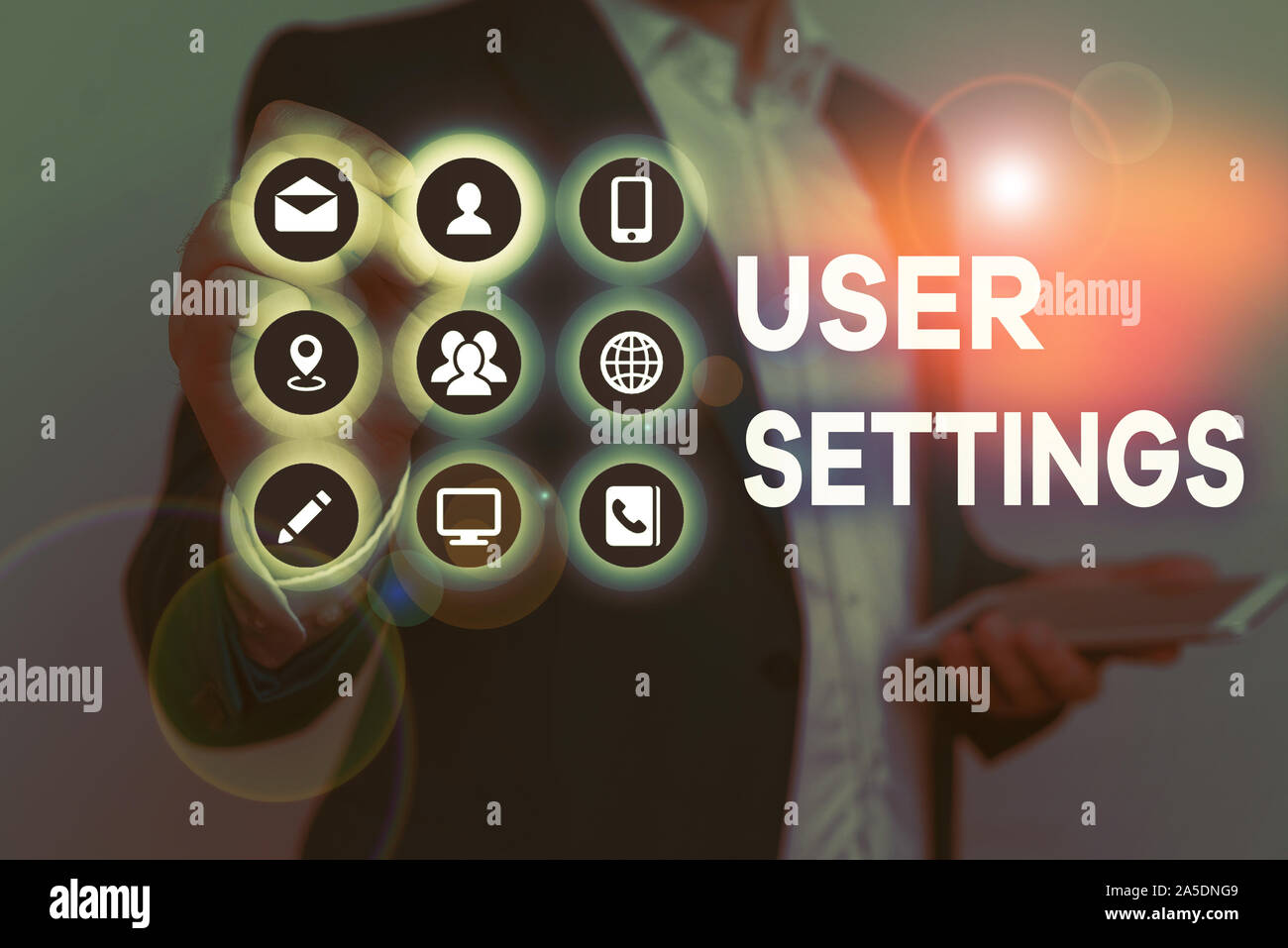 Conceptual Hand Writing Showing User Settings Concept Meaning Configuration Of Appearance
