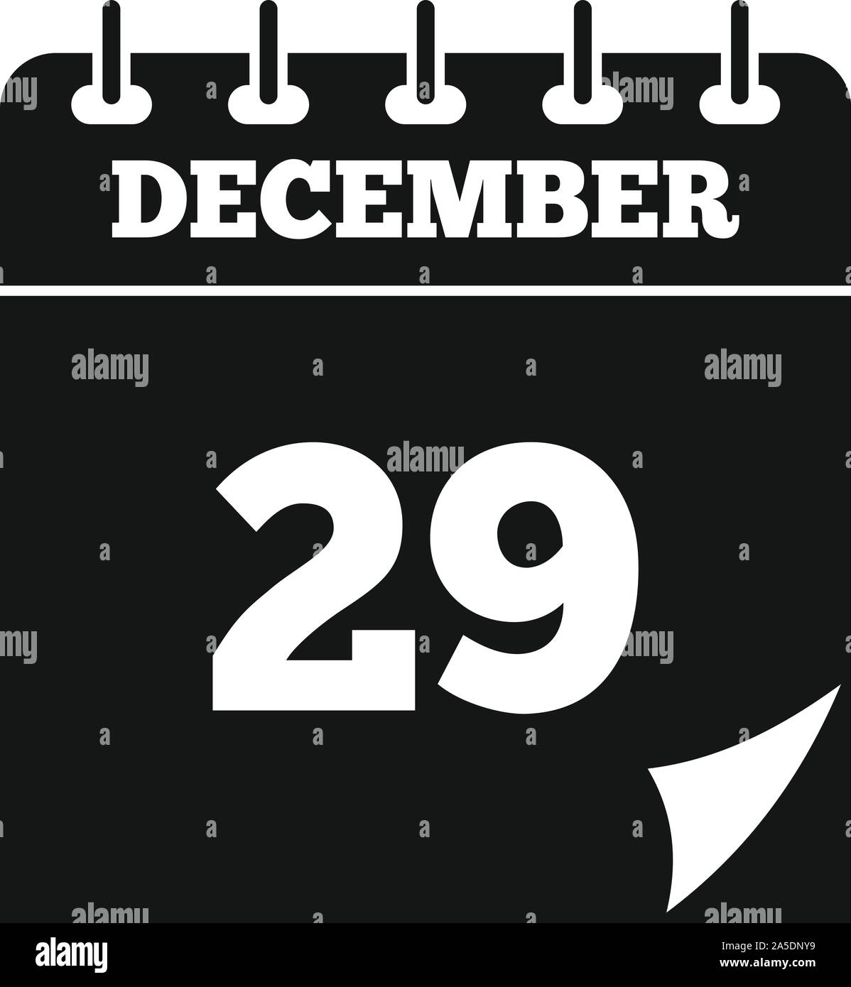 December calendar icon. Simple illustration of december calendar vector ...