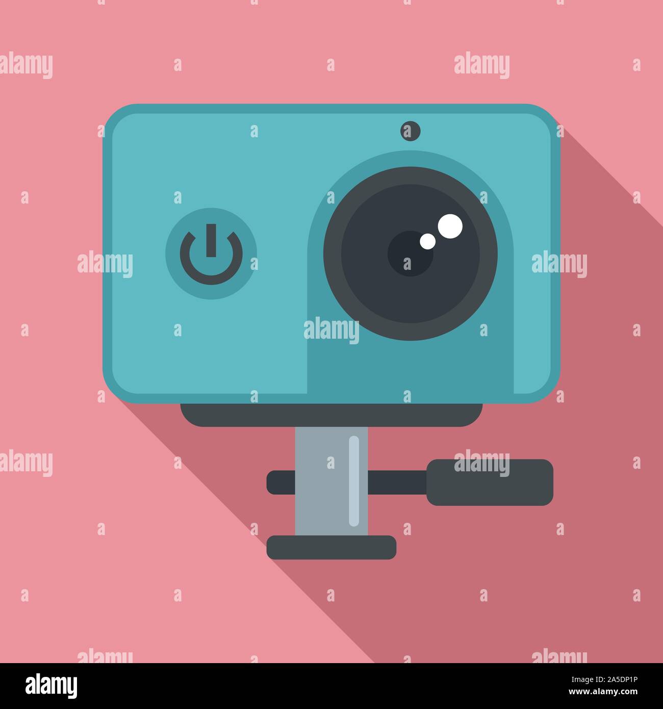 Dynamic action camera icon. Flat illustration of dynamic action camera ...